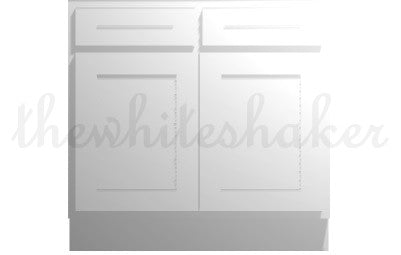 B36 - 36" Wide Double Door & Double Drawer Base Cabinet – thewhiteshaker