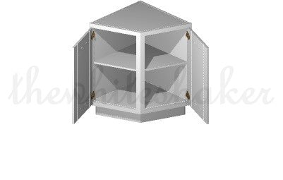 BA24 - Angled End Base Cabinet - White Shaker – thewhiteshaker